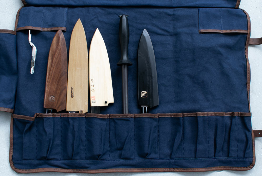 Knife Bag 15 Pockets Navy Blue – Chef's Armoury