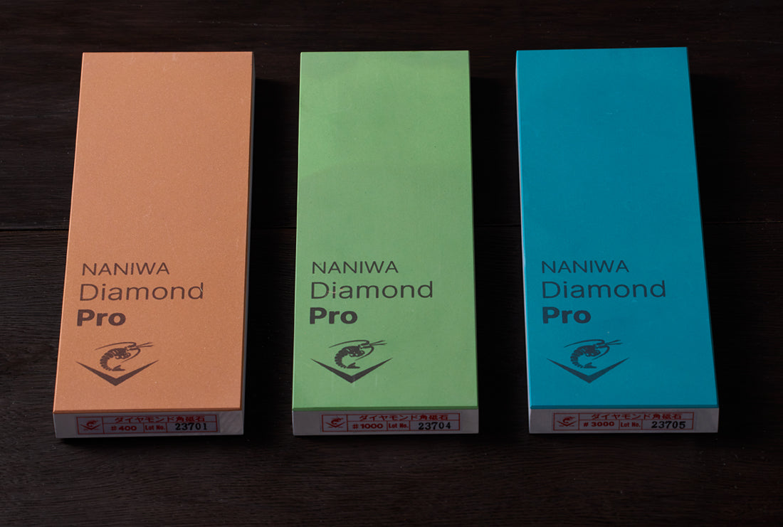 Naniwa Diamond PRO Stone Triple Pack – Chef's Armoury